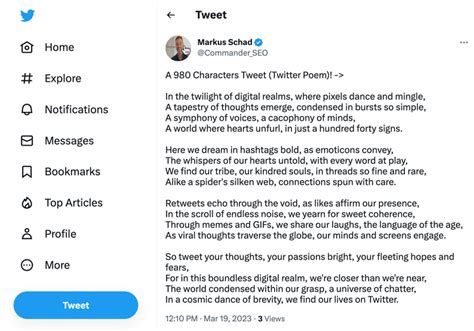 980 Characters Tweet Poem 280 Chars Limit Capped Rbestoftwitter