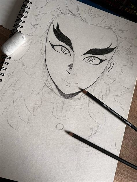 Rengoku Kyojuro Drawing Demon Slayer Amino