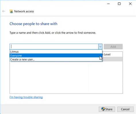 Create A Shared Folder In Windows 10 Litmus Automation Documentation