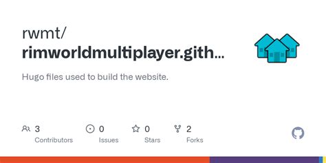 GitHub Rwmt Rimworldmultiplayer Github Io Content Hugo Files Used To Build The Website