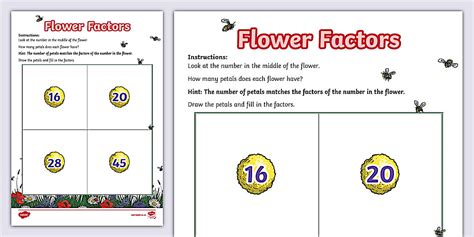 Grade 4 Maths Factors Flowers Caps Aligned
