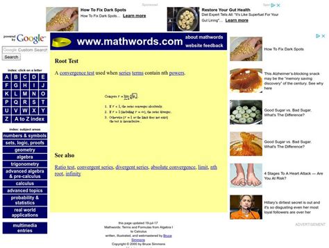 math words root test handout for 9th 10th grade lesson planet