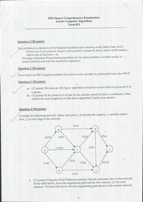 Old Exam 2004 Note