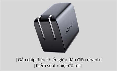 Củ Sạc Acefast Pd3 0 20w 1 Cổng Usb C Chân Gập Chính Hãng
