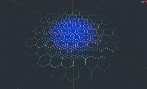 procedural hex barrier shader godot shaders