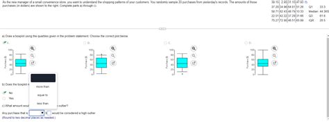 Solved A Draw A Boxplot Using The Quartiles Given In The