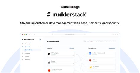 rudderstack ui ux design saas application design saas ui