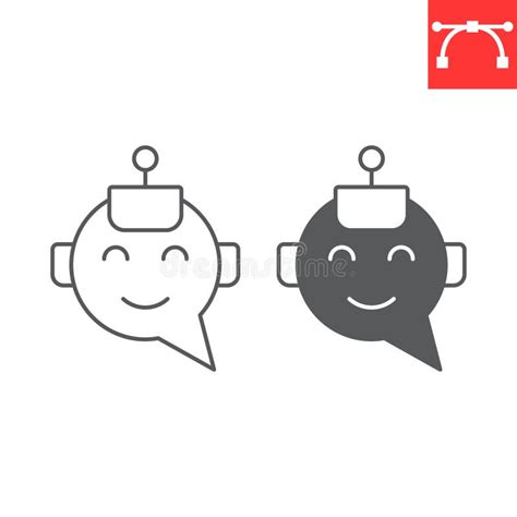 Ai Chatbot Line Icon Stock Vector Illustration Of Pointer 315889424
