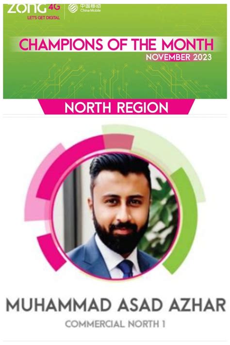 Muhammad Asad Azhar Ch On Linkedin Grateful For Being Named Champion Of The Month Zong Cmpak Ltd