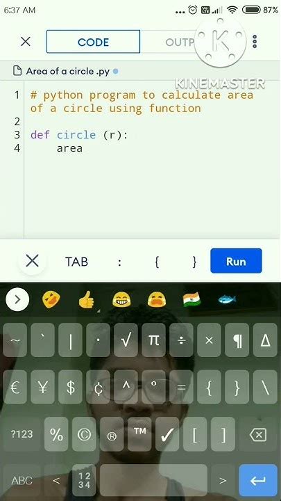 Python Program To Find Area Of Circle Using Functionshorts Youtube