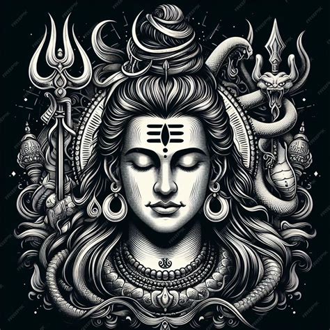 Premium Vector Lord Shiv Artistic Vector Design