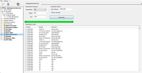 disassembly cff explorer quick dissassembler not showing function