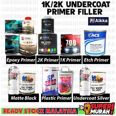 Aikka Autochemie Undercoat Primer 1k And 2k For Car And Motor Spray 370ml