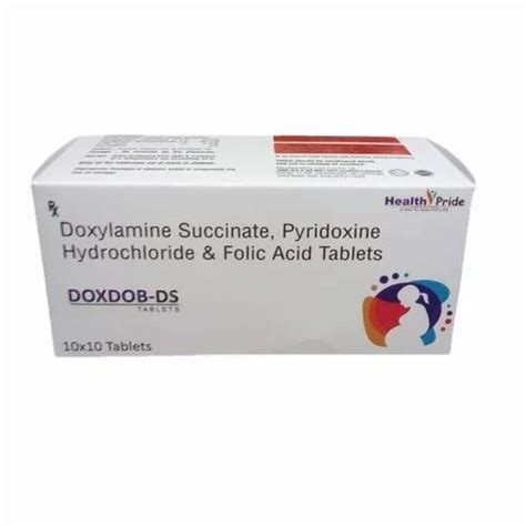 Doxylamine Succinate Pyridoxine Tablets Mg At Box In Panchkula