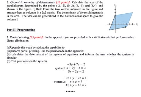 Solved 6 Geometric Meaning Of Determinants 10 Points Chegg