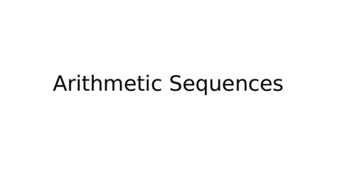 Arithmetic Sequences Igcse And Ib Maths Teaching Resources