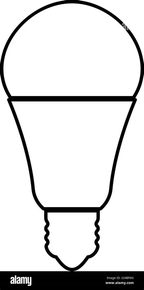 Led Lightbulb Black Icon Stock Vector Image And Art Alamy