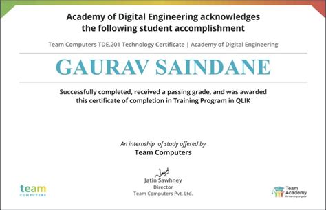 Gaurav Saindane On Linkedin Certified Qliksense Dataanalytics