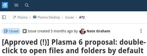 kde plasma 6 default behavior is now double click for opening files