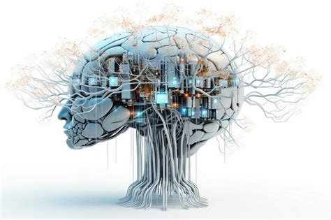 Premium Photo Futuristic Neural Network Visualization