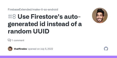 Use Firestores Auto Generated Id Instead Of A Random Uuid · Issue 8