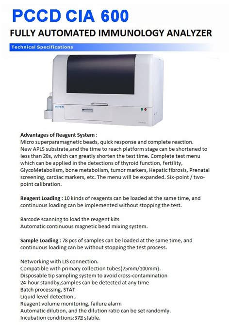 Serology Analyzer Pccd