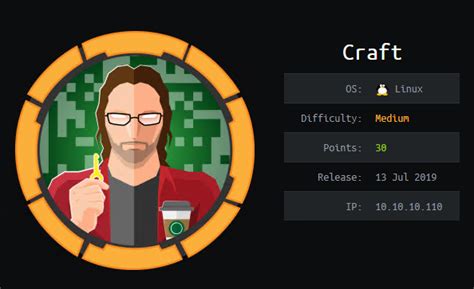 Craft HackTheBox Writeup NetOSec