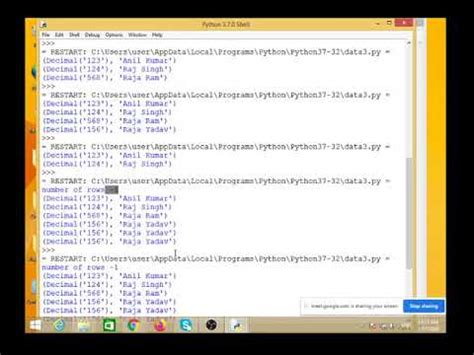 Fetchall Fetchone Fetchmany Function In Python And MySQL YouTube