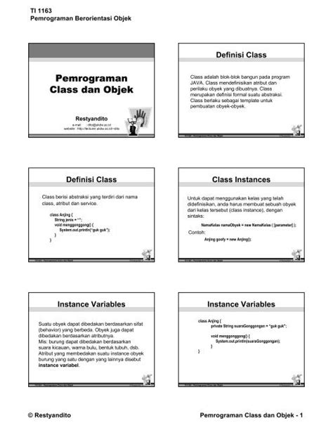 Pemrograman Class Dan Objek