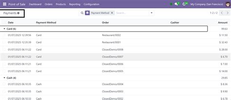 Orders Menu Odoo V Community Edition Book