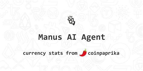 Manus Ai Agent Manusai Price Live Chart Index Market Cap Coinpaprika