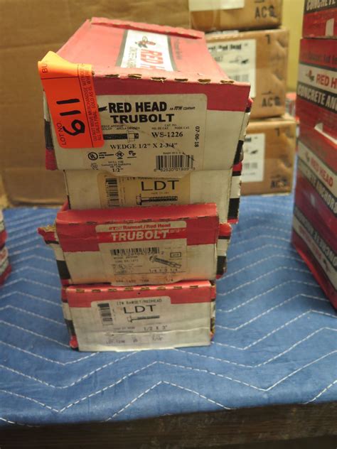 Qty 4 Boxes Trubolt Itw Ramset Red Head Ldt And Wedge Anchors Misc Sizes Oahu Auctions