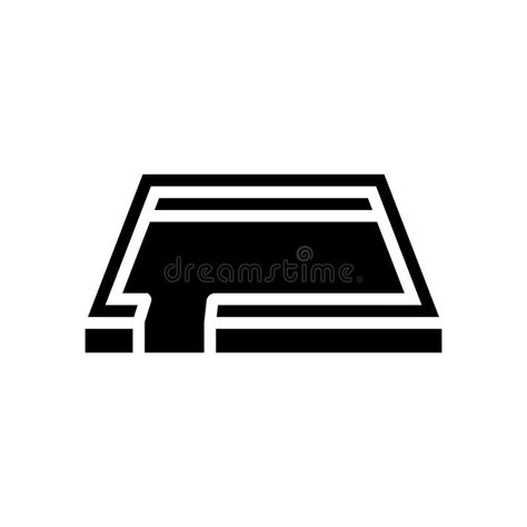 Foundation Cement Concrete Glyph Icon Vector Illustration Stock