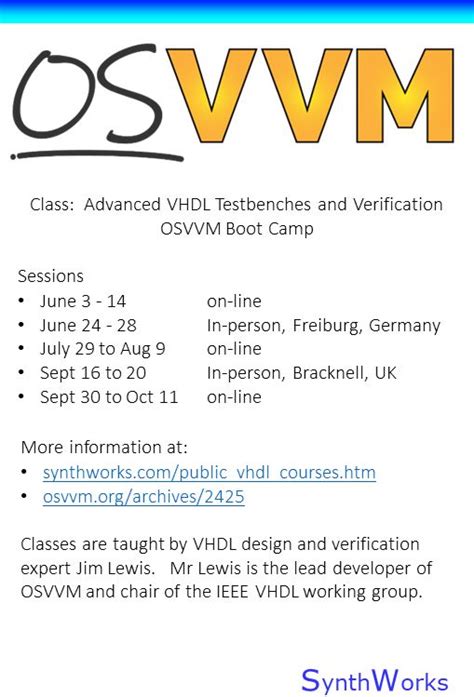 osvvm vhdl verification jim lewis