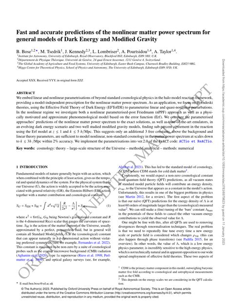Pdf Fast And Accurate Predictions Of The Nonlinear Matter Power