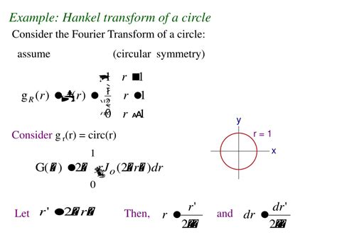 Ppt Circular Symmetry And Hankel Transforms In Polar Coordinates