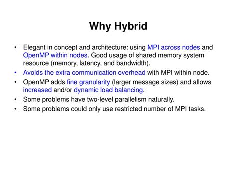 Ppt Hybrid Openmp And Mpi Programming Powerpoint Presentation Free