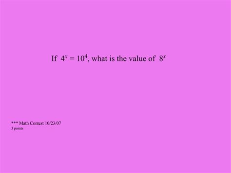 Logarithm Problems PPT