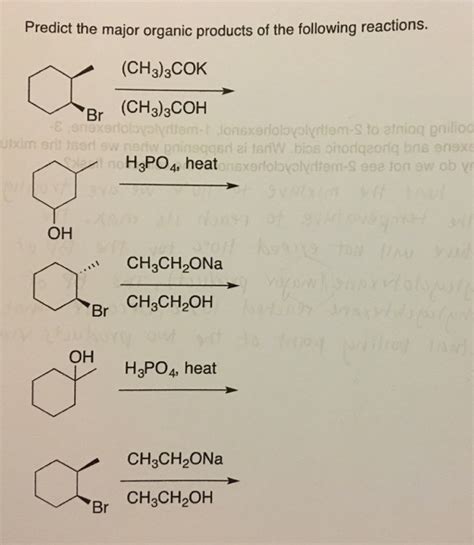 Solved Predict the major organic products of the following | Chegg.com
