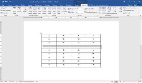 How To Add Rows In A Table In Word OfficeBeginner