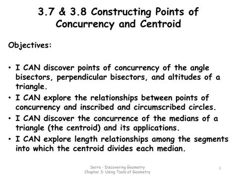 Ppt 3 7 And 3 8 Constructing Points Of Concurrency And Centroid Powerpoint Presentation Id 2837694