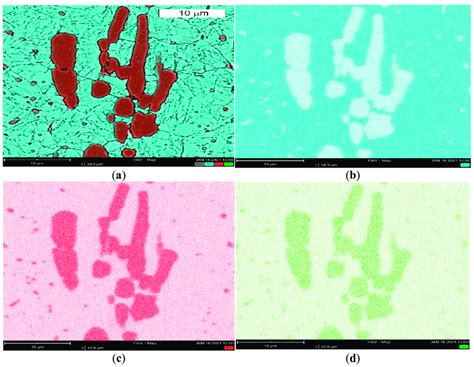 Element Distribution In The Microstructure Area A Microscopic Image