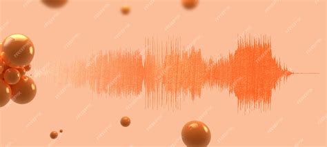Premium Photo Peach Fuzz Color Waveform With Colored Balls Or Bubbles On Peach Background Premium Photo Peach Fuzz Color Waveform With Colored Balls Or Bubbles On Peach Background