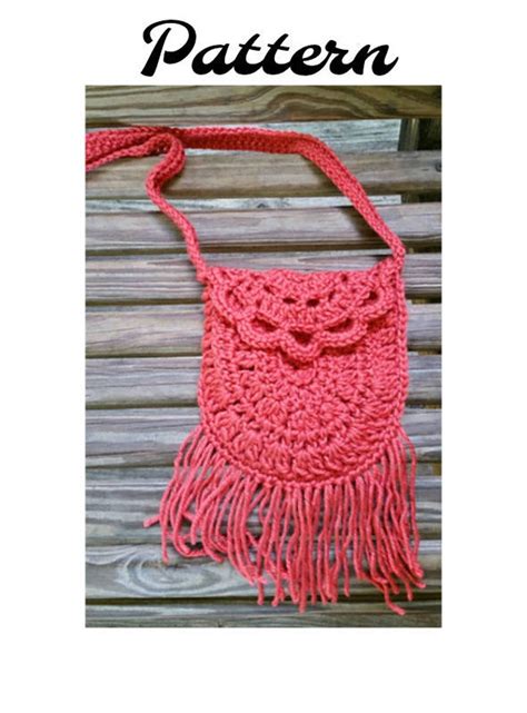 Fringe Bag Pattern Crochet Purse Pattern Crochet Bag Pattern Digital