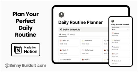 Daily Routine Planner For Notion