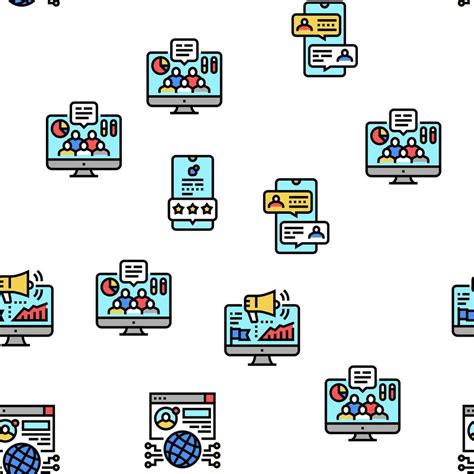 Social Networking Online App Vector Seamless Pattern 10142347 Vector