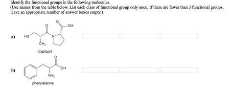 Identify The Functional Groups In The Following
