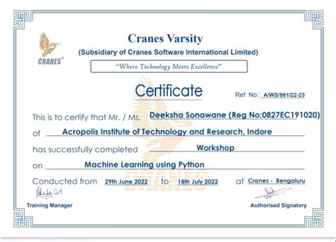 Deeksha Sonawane On Linkedin Machinelearning Cranes