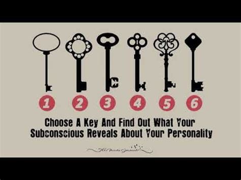 Choose A Key And Discover Your Subconscious Personality Key Personality Test Artofit