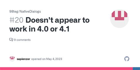 Doesnt Appear To Work In 40 Or 41 · Issue 20 · 98tegnativedialogs · Github